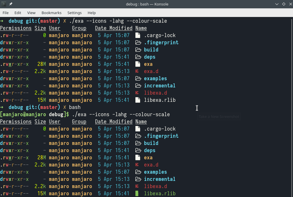 Colored icons get cut off. · Issue #648 · ogham/exa · GitHub