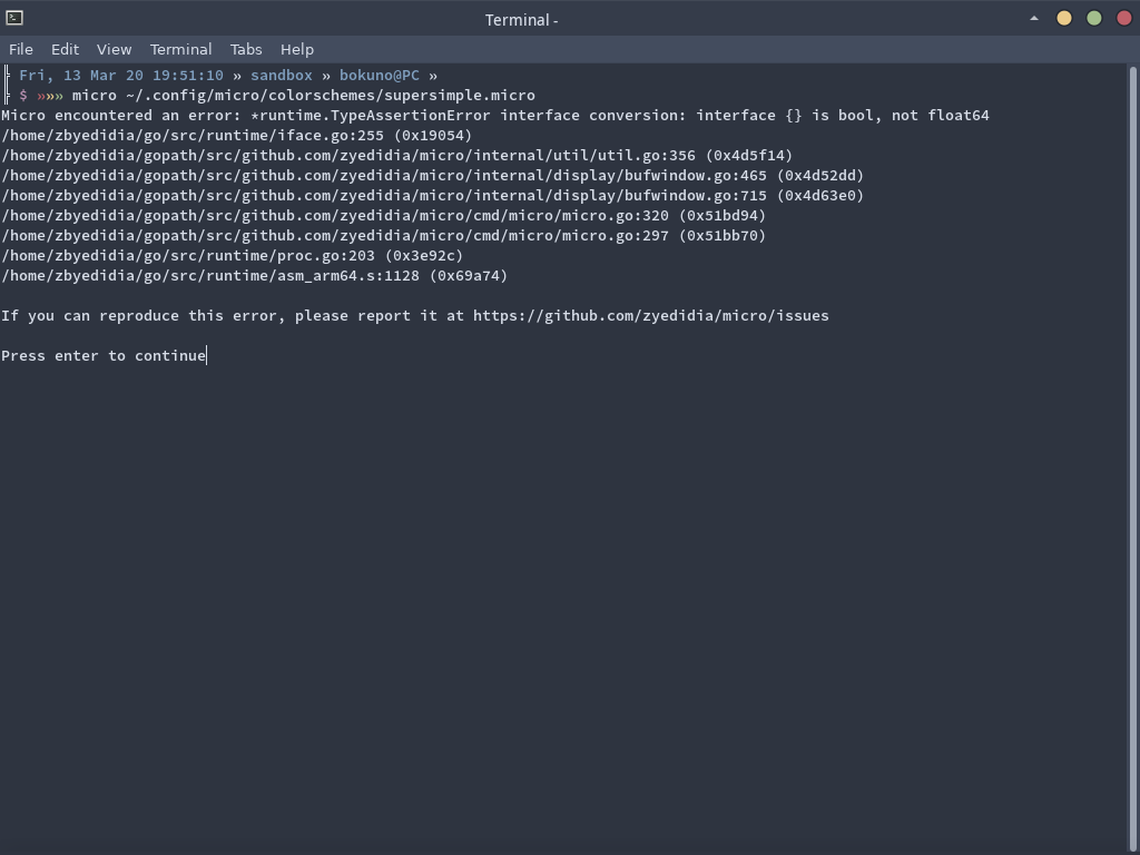 I really don't know why that and what just happened. · Issue #1577 · zyedidia/micro · GitHub