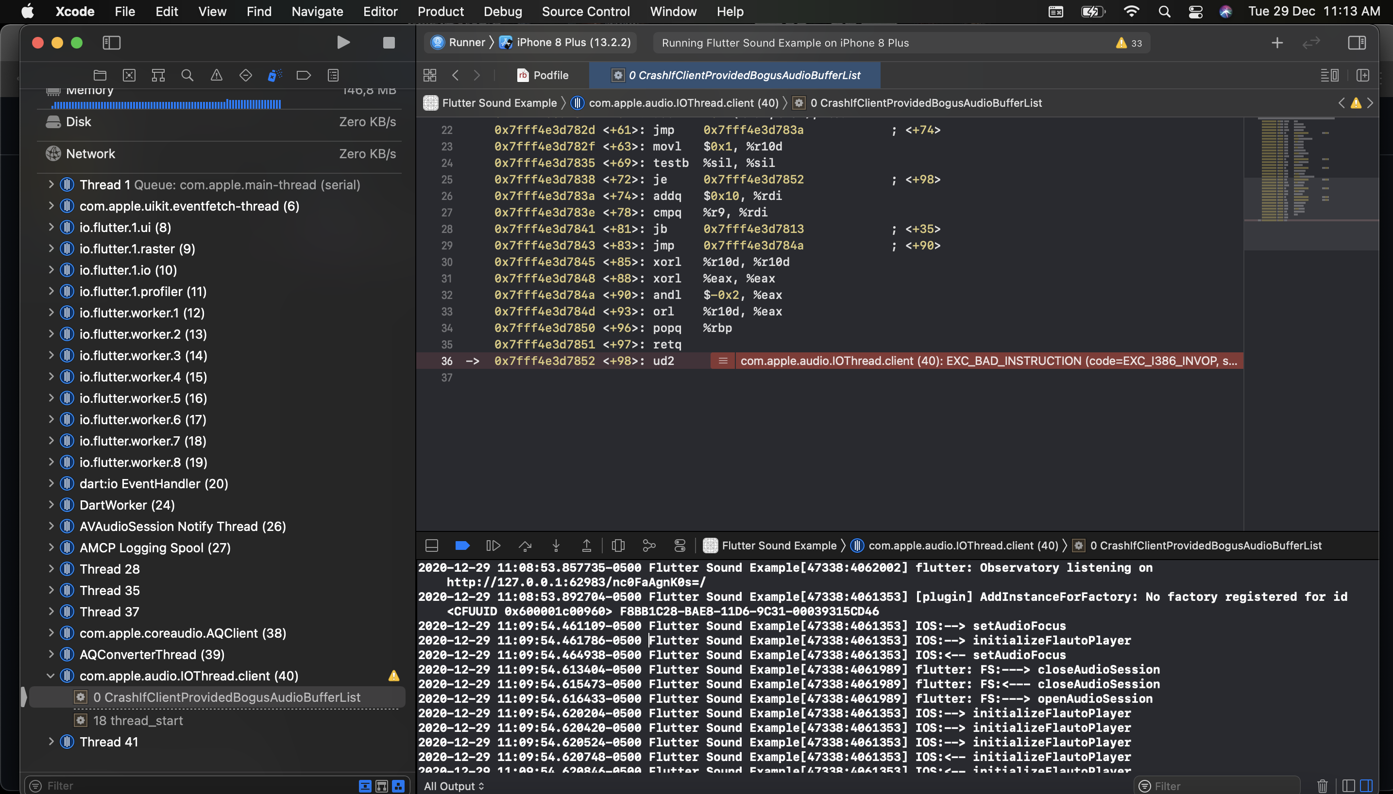 Bug Recorder Crash On Demo · Issue 569 · Canardouxfluttersound