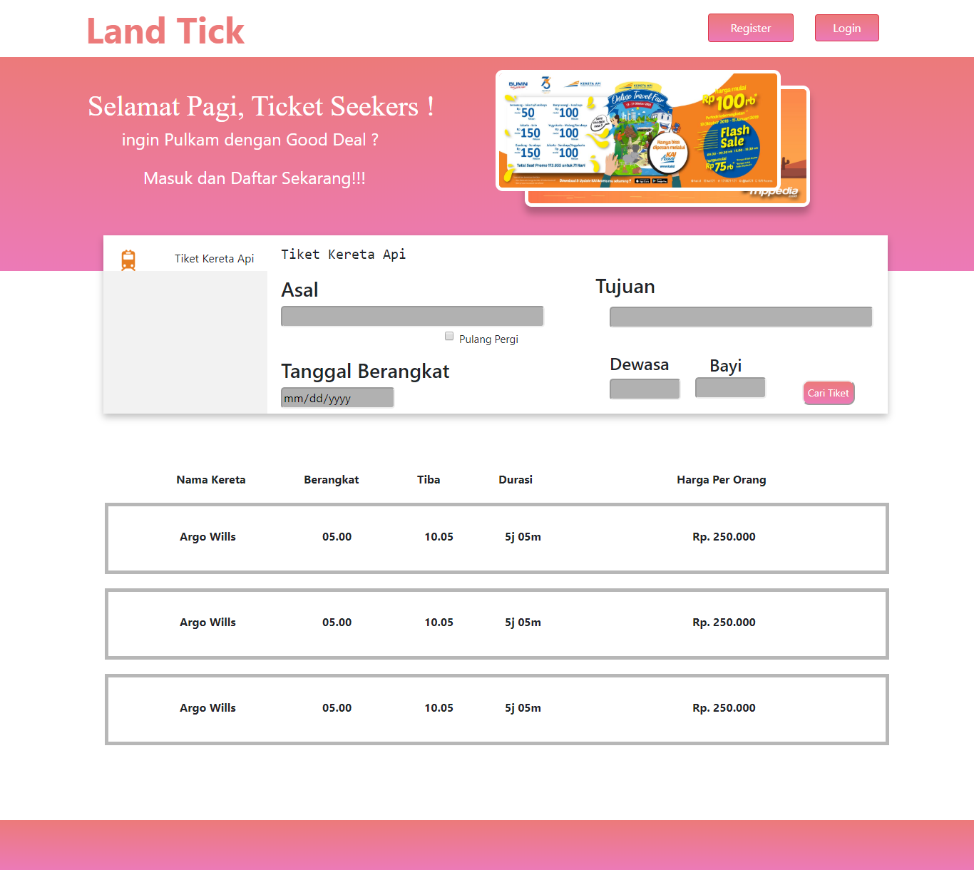 GitHub - faishalalbarkah/LandTick