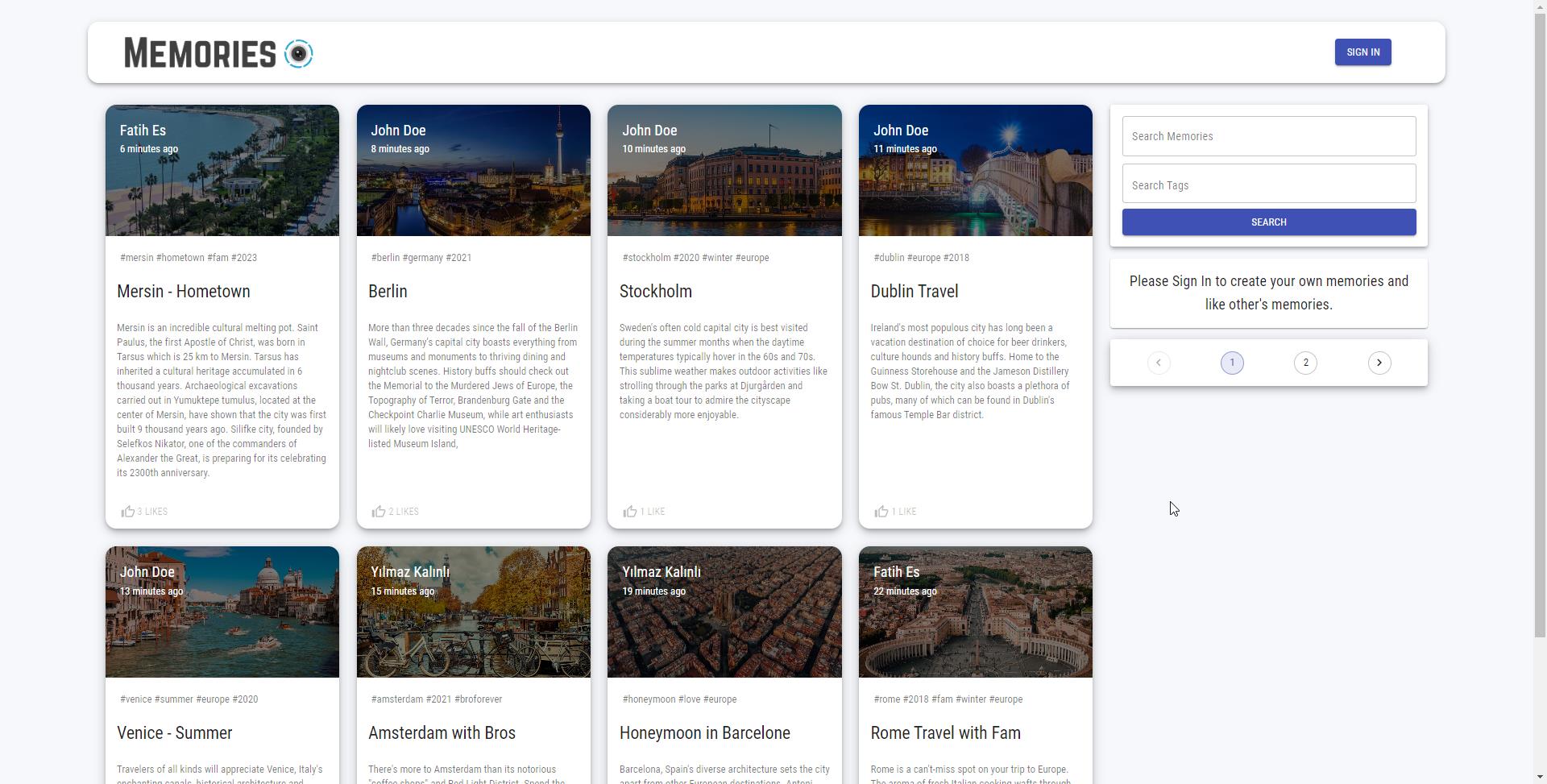 GitHub - fatihes1/memories-app: Full Stack MERN Social Media App with Auth, Pagination, Comments