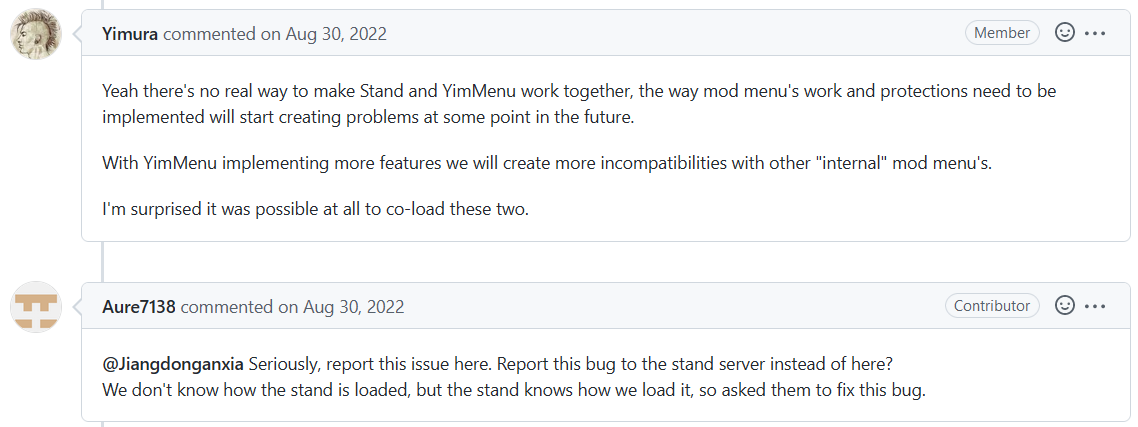 [Bug]: Co-load · Issue #804 · YimMenu/YimMenu · GitHub