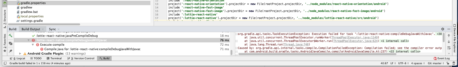 Package Comairbnbandroidreactlottie Does Not Exist · Issue 302 · Lottie React Nativelottie