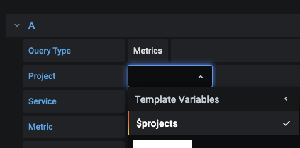 Stackdriver: multi-value template variable for project selector doesn't work as expected · Issue ...