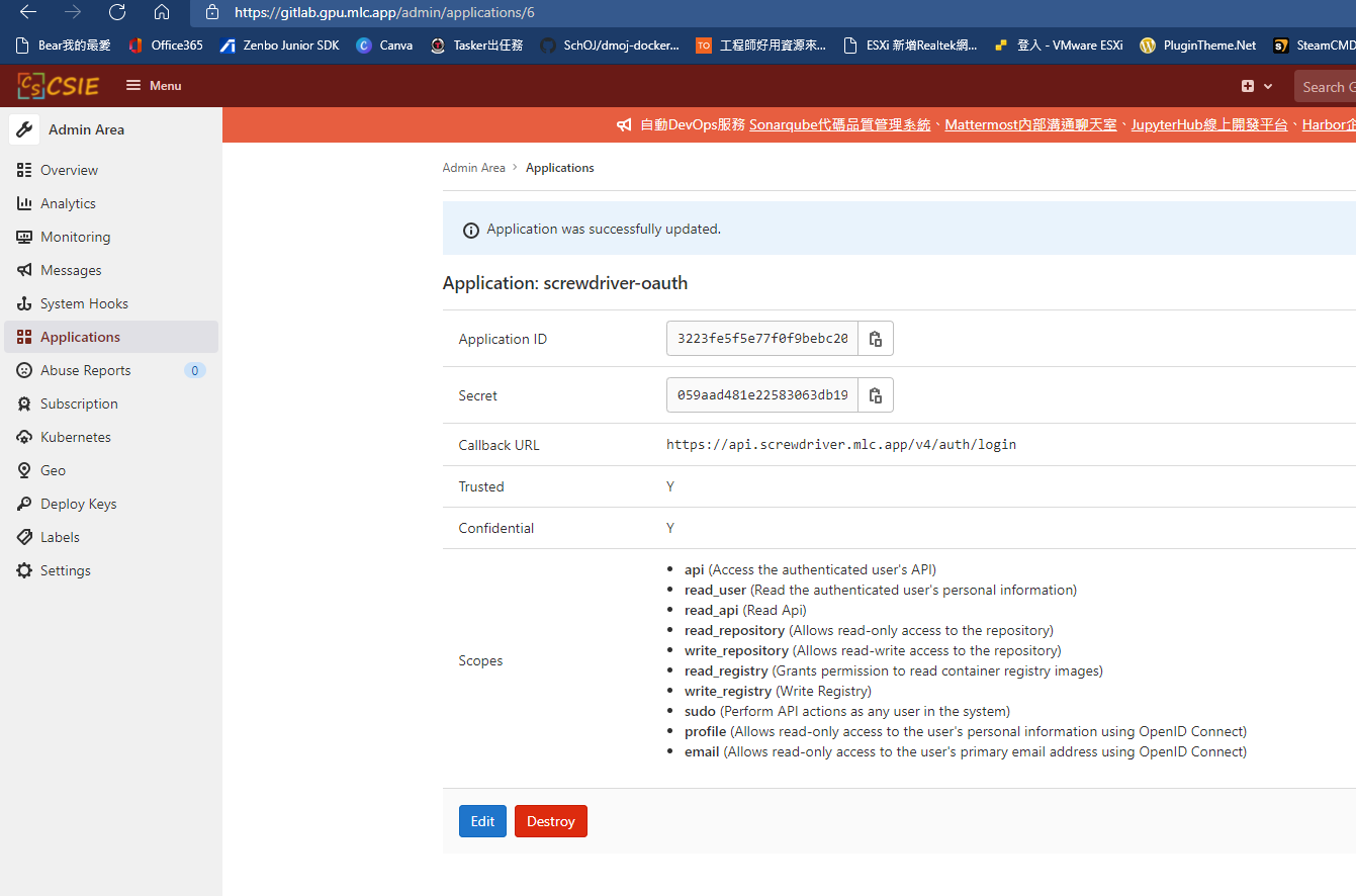 GitLab The redirect URI included is not valid. · Issue #28 · screwdriver-cd/screwdriver-chart ...