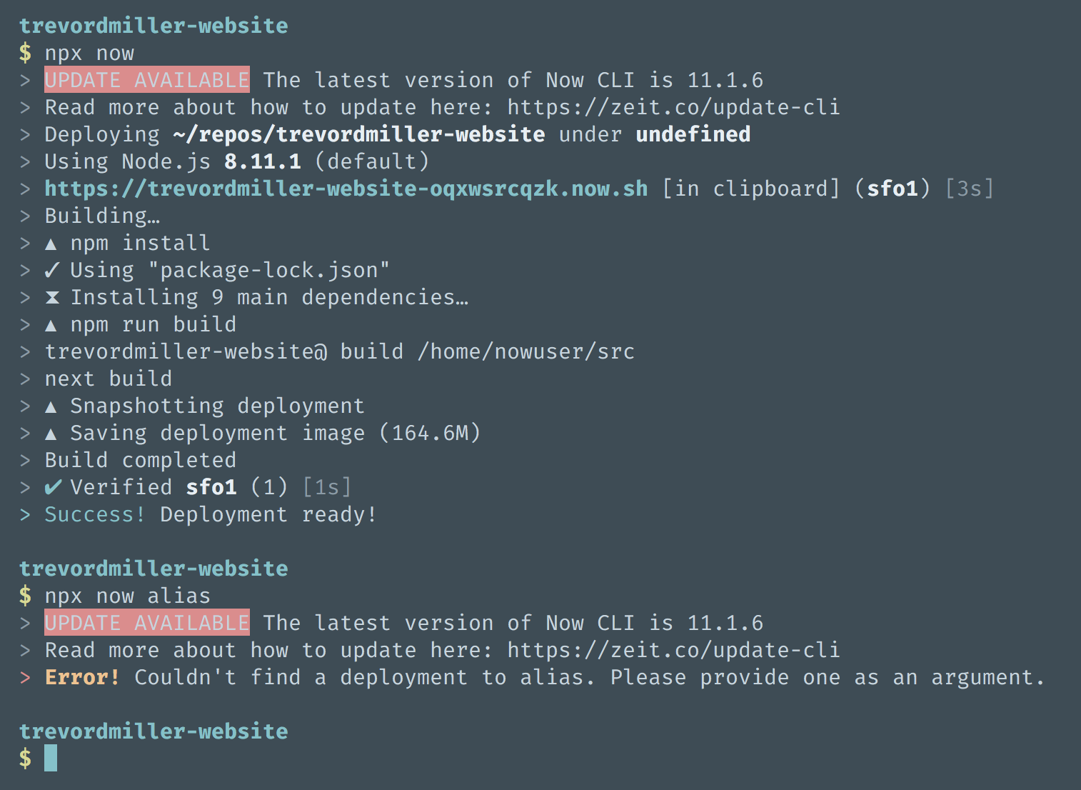 Potential bug: Error! Couldn't find a deployment to alias · Issue #1307 · vercel/vercel · GitHub