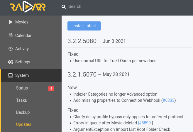 Radarr and Sonarr packages are very old · Issue #4809 · SynoCommunity/spksrc · GitHub