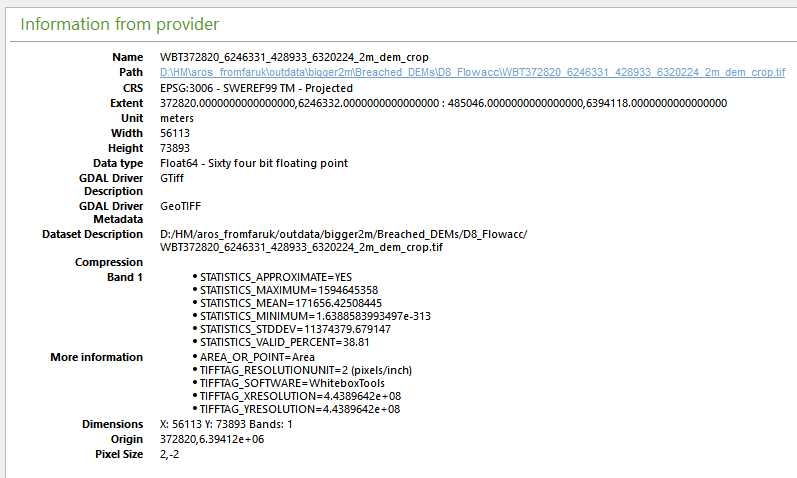 All pixels shift to the right in very large rasters · Issue #53 · jblindsay/whitebox-tools · GitHub
