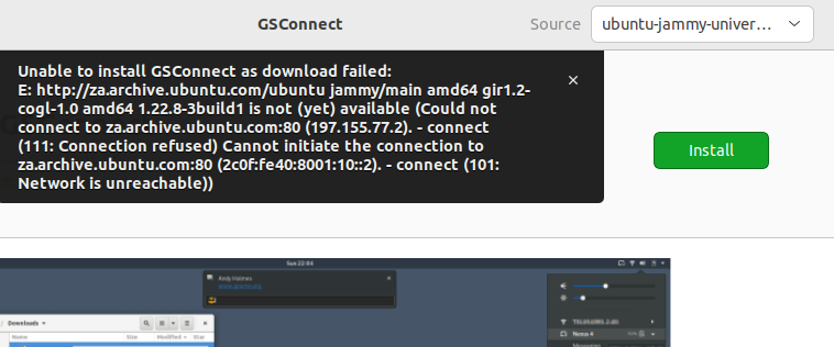 Downloading error · Issue #1398 · GSConnect/gnome-shell-extension ...