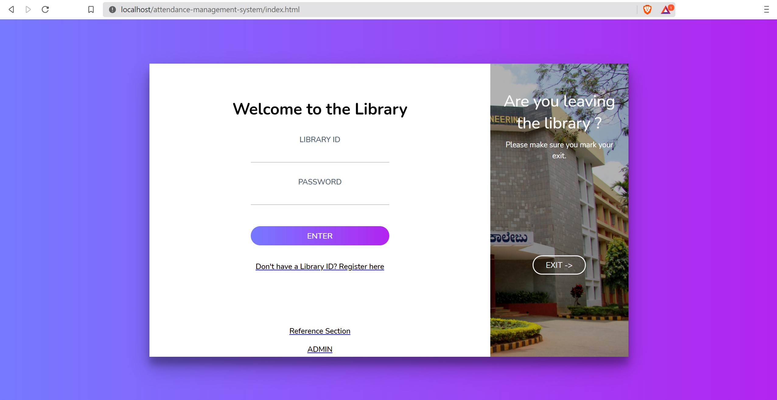 GitHub - yashasuttangi/lib-attendance-management-system: attendance management system