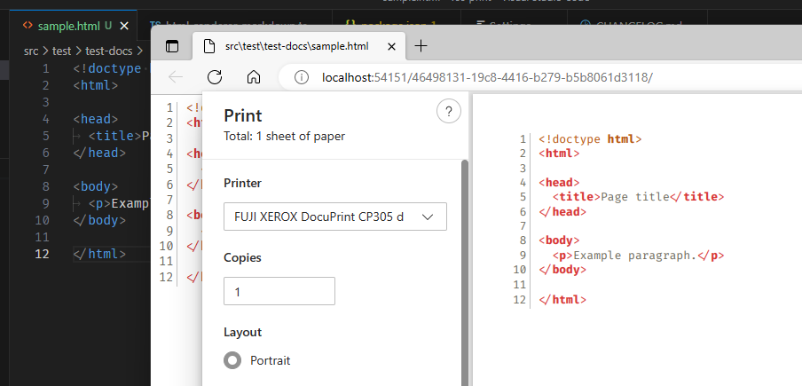 How To Print The Literal Text Of An Html File Without Rendering · Pdconsec Vsc Print