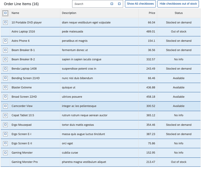 [fdp-table][Sourcing][Dev blocker] query regarding fdp-table selective enablement of checkbox ...
