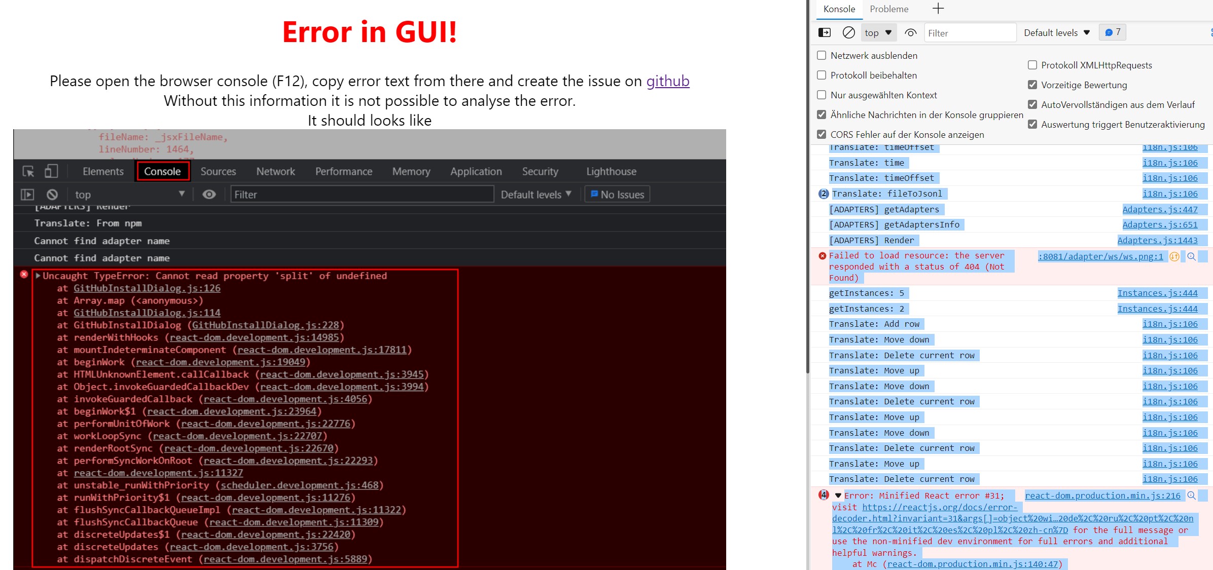 Error in GUI! · Issue #1412 · ioBroker/ioBroker.admin · GitHub