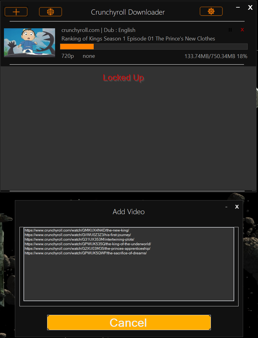 [U8]-freezing and nothing found · Issue #575 · hama3254/Crunchyroll-Downloader-v3.0 · GitHub
