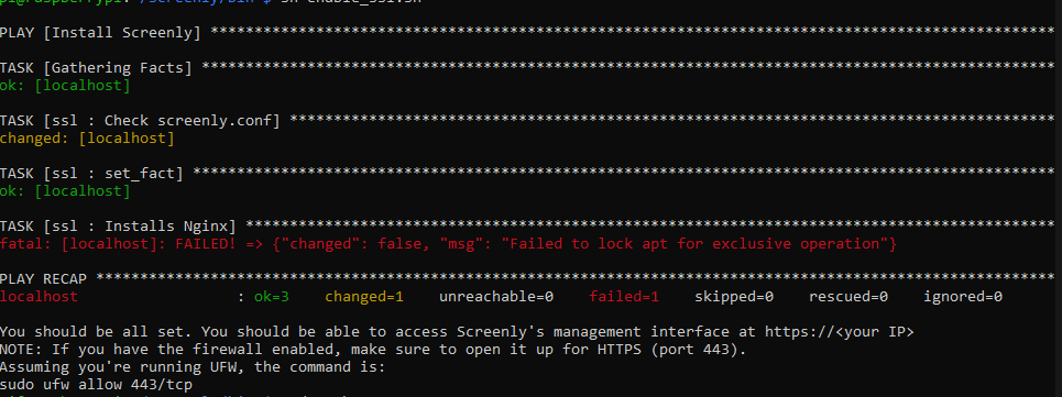 enable_ssl.sh hangs on Installs Nginx · Issue #1510 · Screenly/Anthias · GitHub