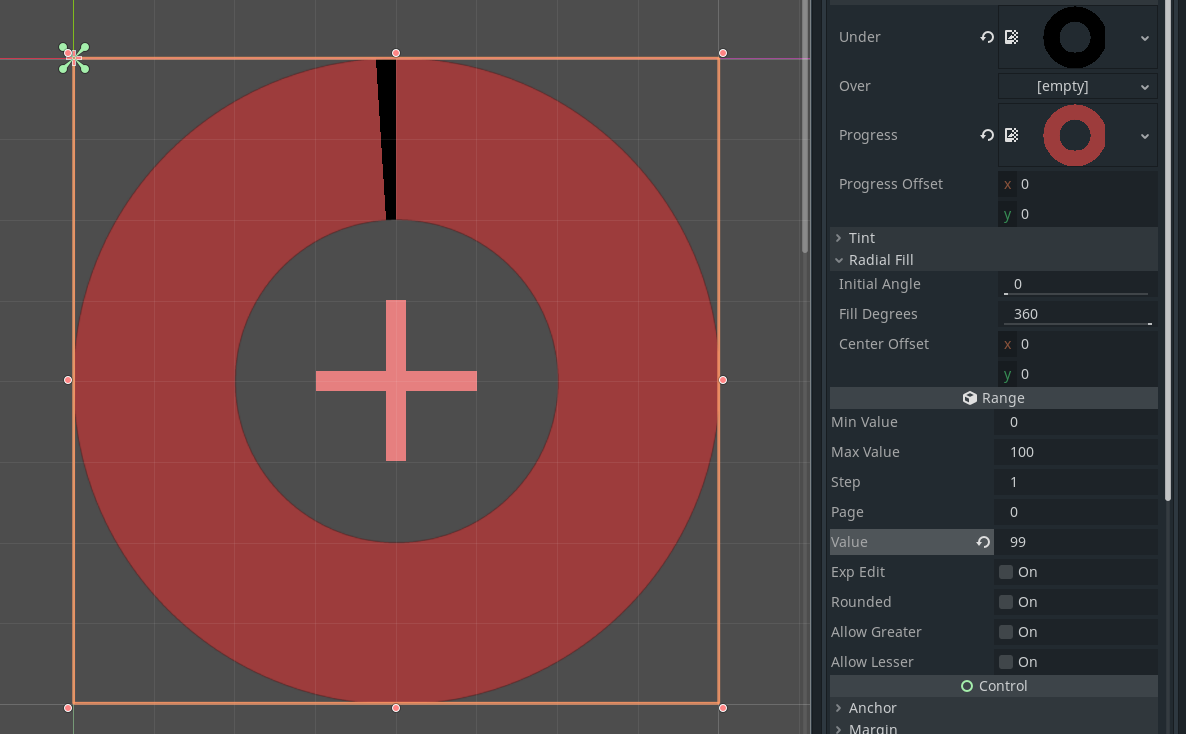 texture progress progress texture becomes empty when the value is 100 ...