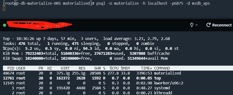 hangs in psql command could not enter into materialize 0.9.6 · Issue #8555 · MaterializeInc ...