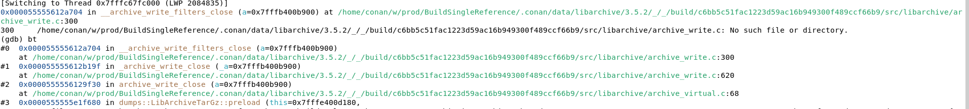 v3.5.2 SIGSEGV in __archive_write_filters_close · Issue #1970 · libarchive/libarchive · GitHub