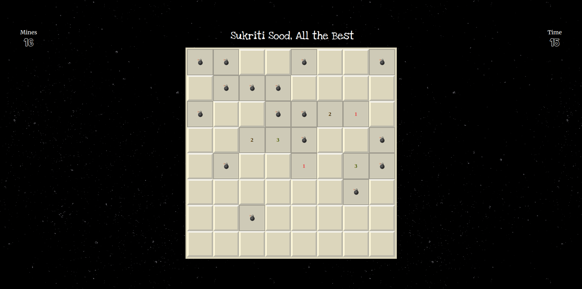 GitHub - Sukriti-sood/Minesweeper