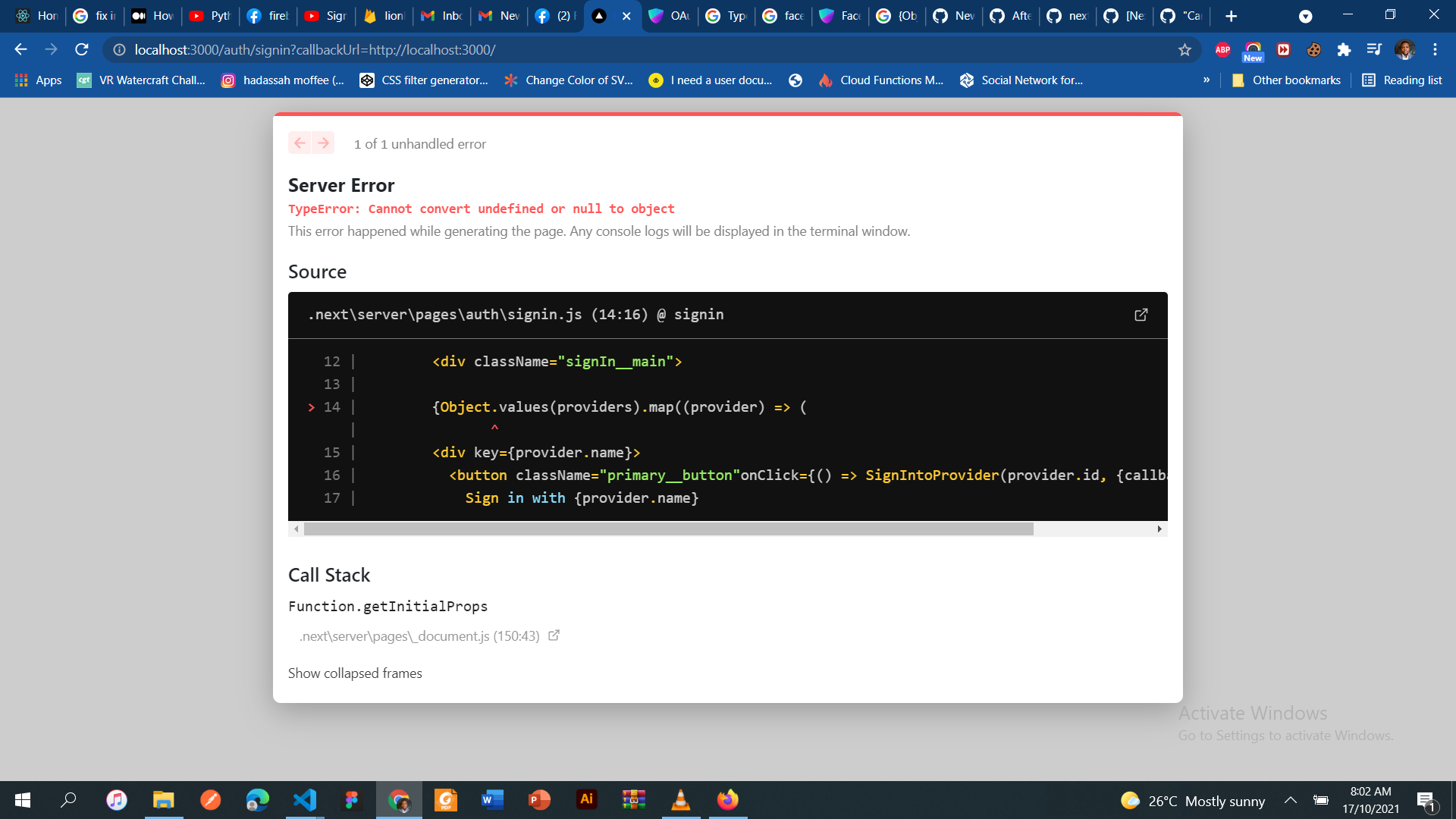 TypeError Cannot Convert Undefined Or Null To Object Nextauthjs Next auth Discussion 2978 