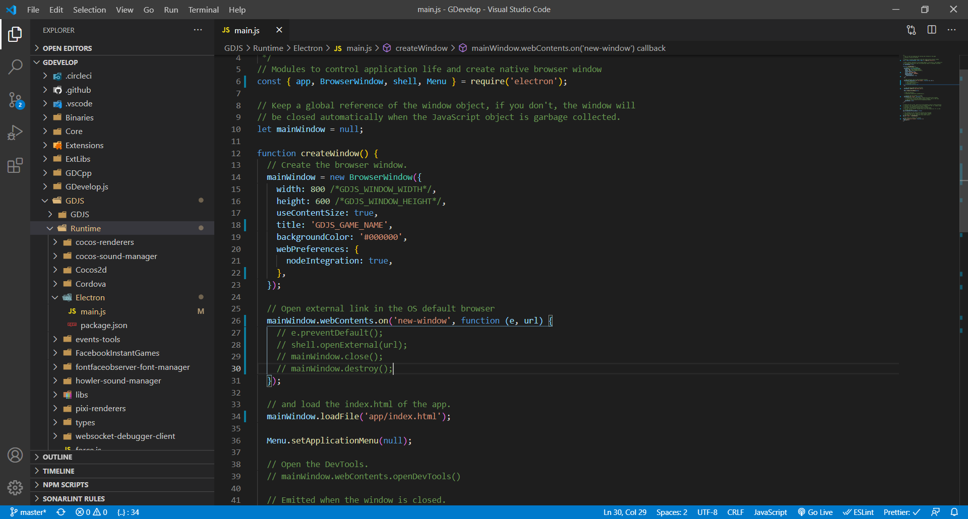 Open URL, opening new window within GDevelop · Issue #2165 · 4ian/GDevelop · GitHub
