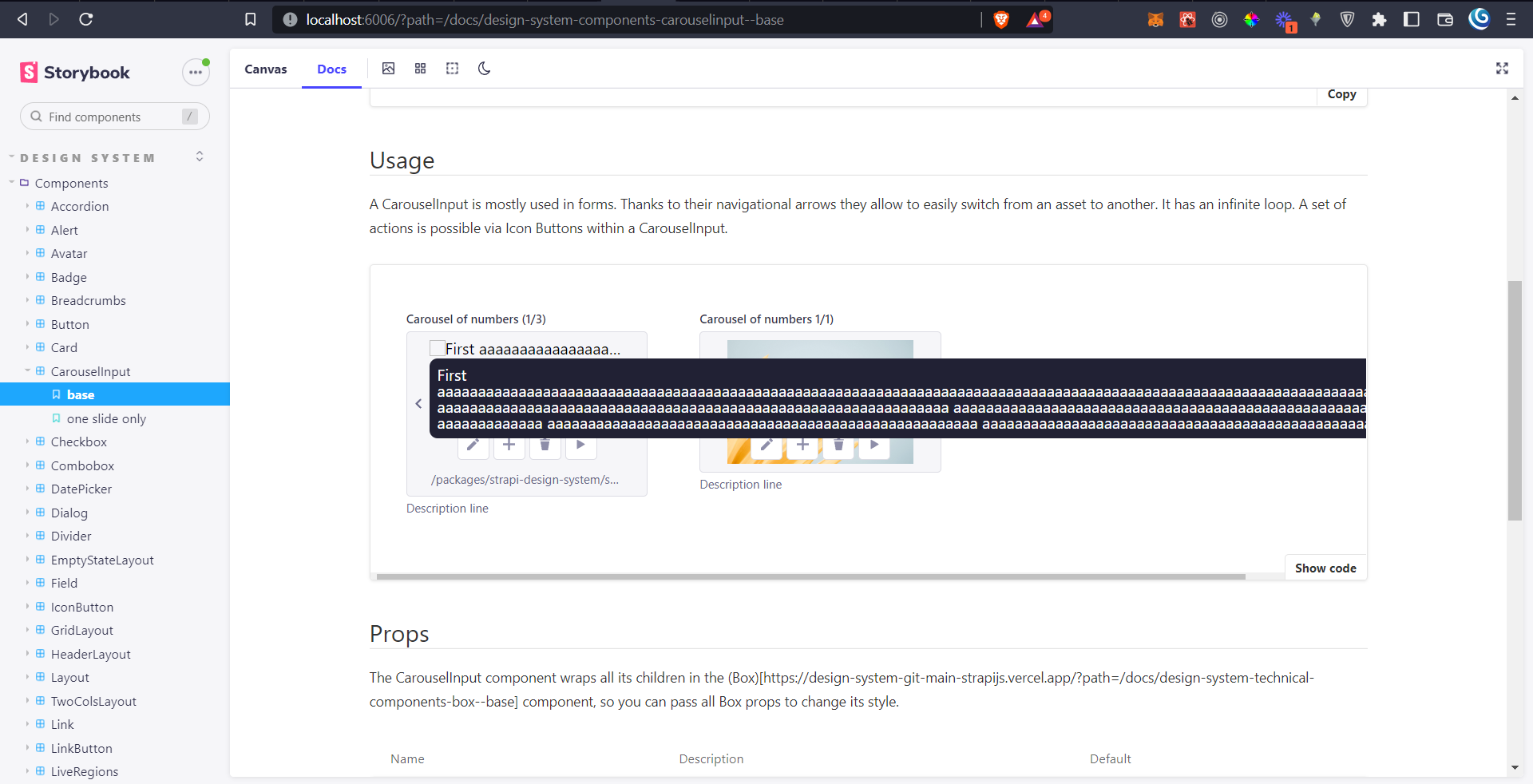 Unbroken CarouselImage alt text overflows out of CarouselInput · Issue #692 · strapi/design ...