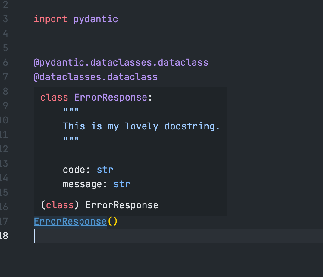 BaseModel: expose __init__ method arguments and class docstring like dataclasses · pydantic ...