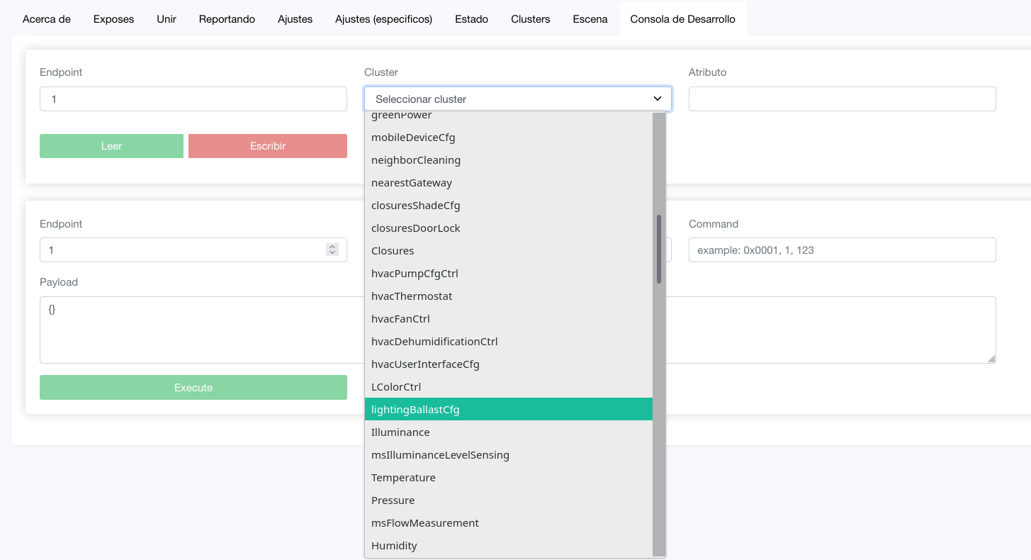 [Bug]: Dev console missing clusters · Issue #1345 · nurikk/zigbee2mqtt-frontend · GitHub