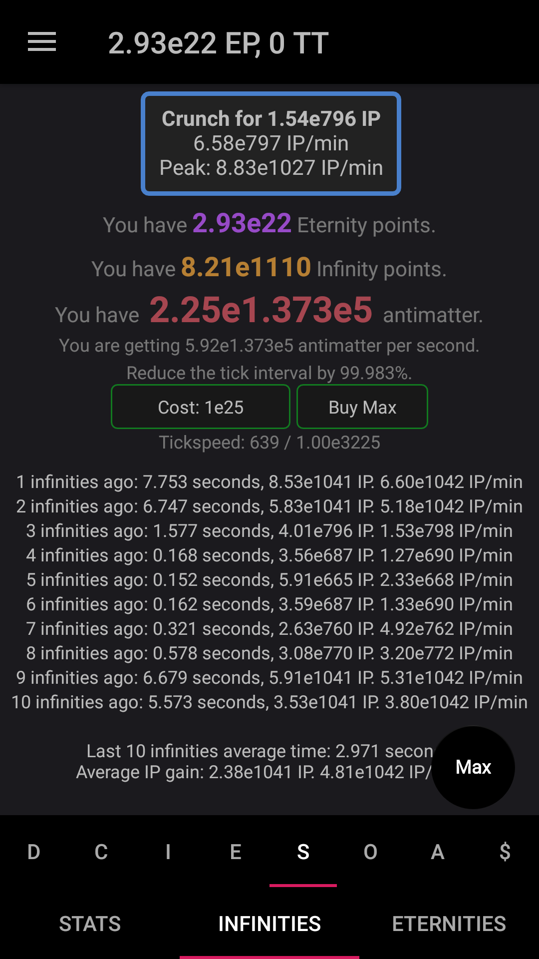 IAP 6 hour offline progress in EC5x2 to crunch not working · Issue #68 · antimatter-dimensions ...