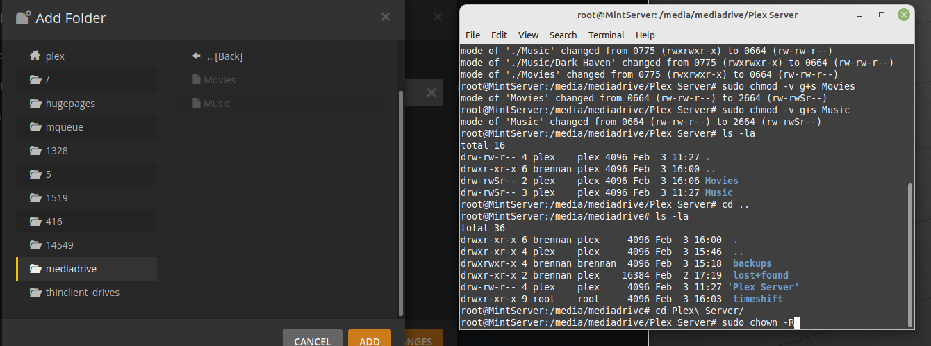 Plex Media Permissions for Linux Noobies · GitHub