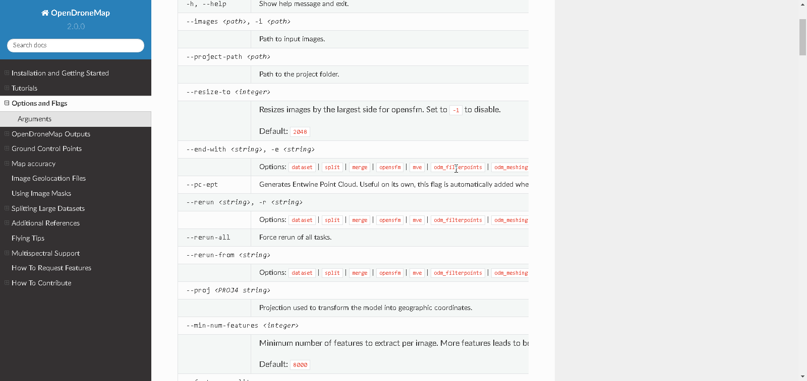 argument descriptions not translated · Issue #76 · OpenDroneMap/docs · GitHub