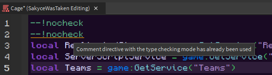Add --!nocheck comment in every compiled Luau files · Issue #2441 · roblox-ts/roblox-ts · GitHub