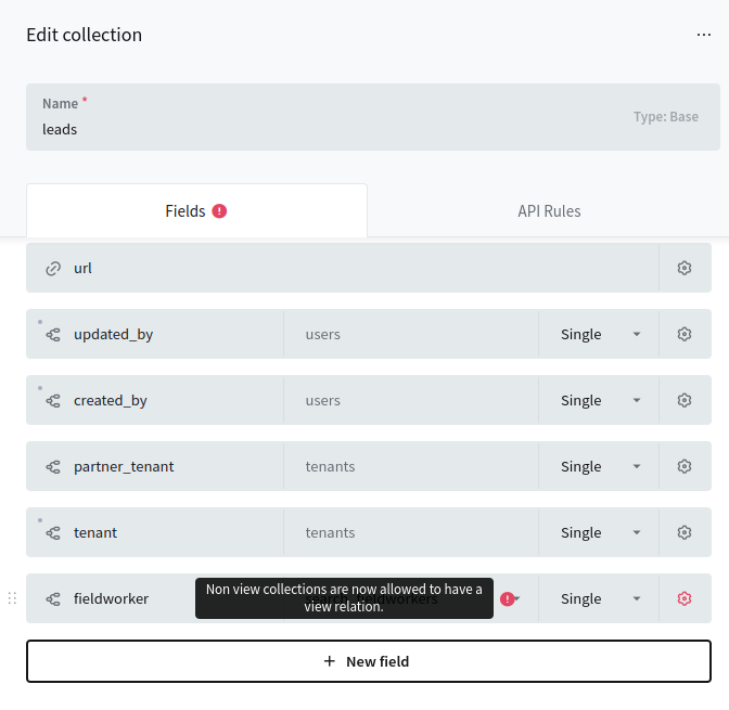 View collection relation, error shows wrong message. · Issue #3090 · pocketbase/pocketbase · GitHub
