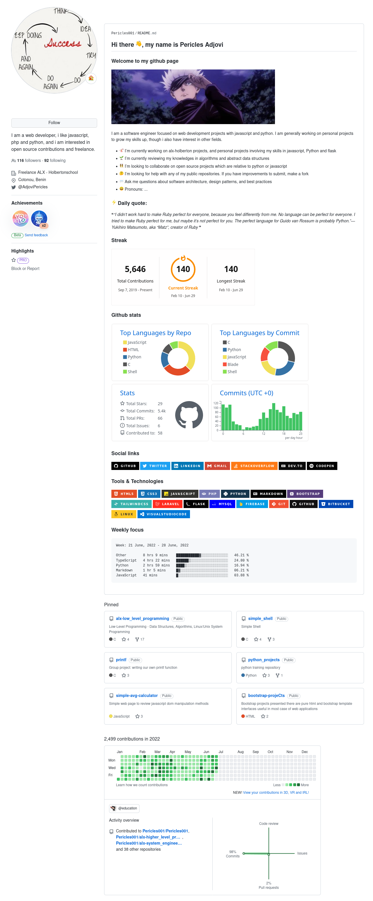 Pericles Adjovi · Issue #1211 · EddieHubCommunity/awesome-github ...