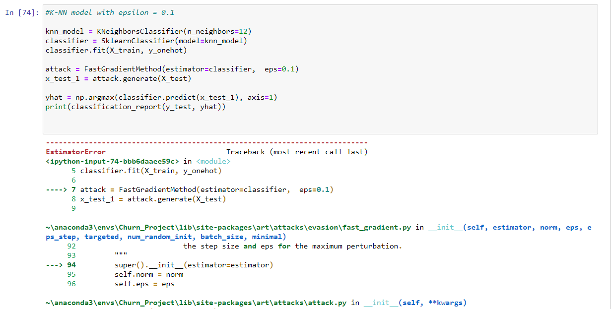 SKlearn classifiers and FastGradientMethod · Issue #1148 · Trusted-AI/adversarial-robustness ...