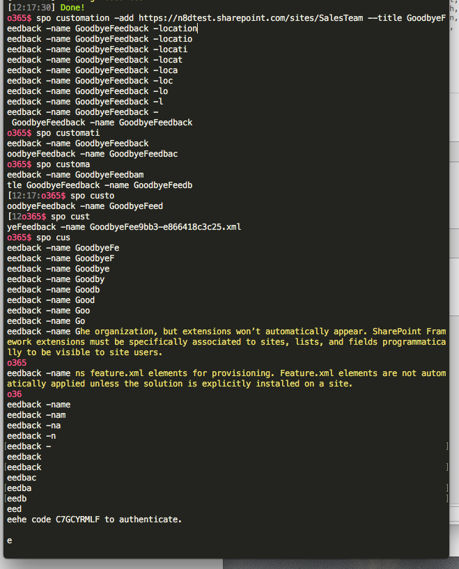 Problem in OSX Bash · Issue #390 · pnp/cli-microsoft365 · GitHub