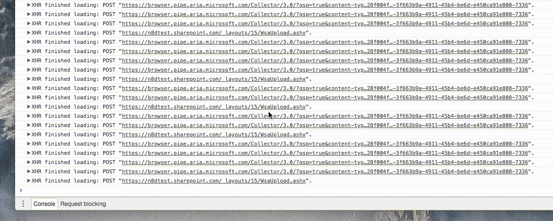 Heavy load in debugging console and Network Tab of Online Workbench through 0.sp-client ...