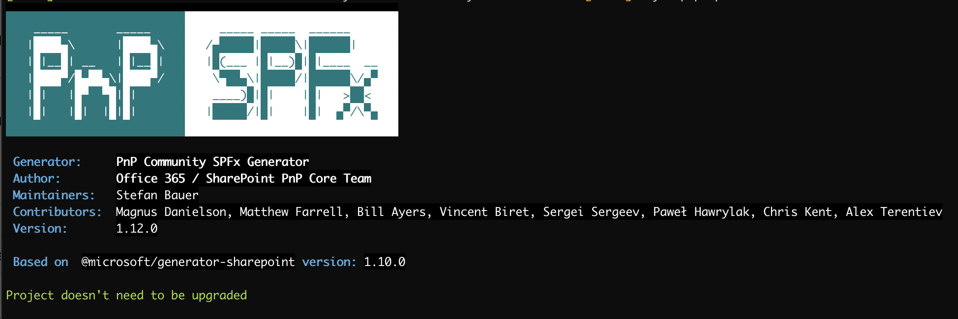 Discussion: Message to display when no upgrade needed · Issue #1407 · pnp/cli-microsoft365 · GitHub