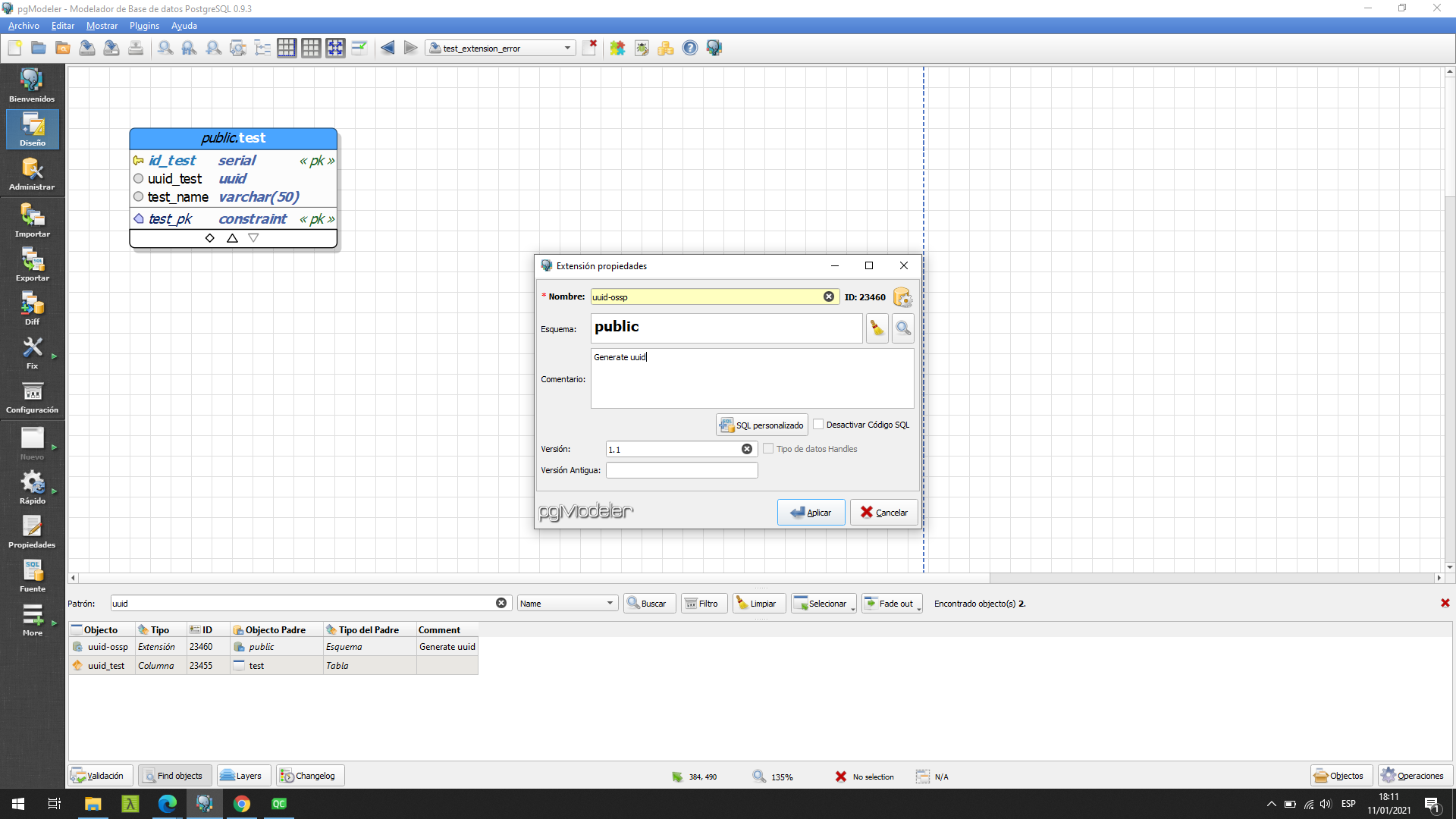 Error using extensions · Issue #1506 · pgmodeler/pgmodeler · GitHub