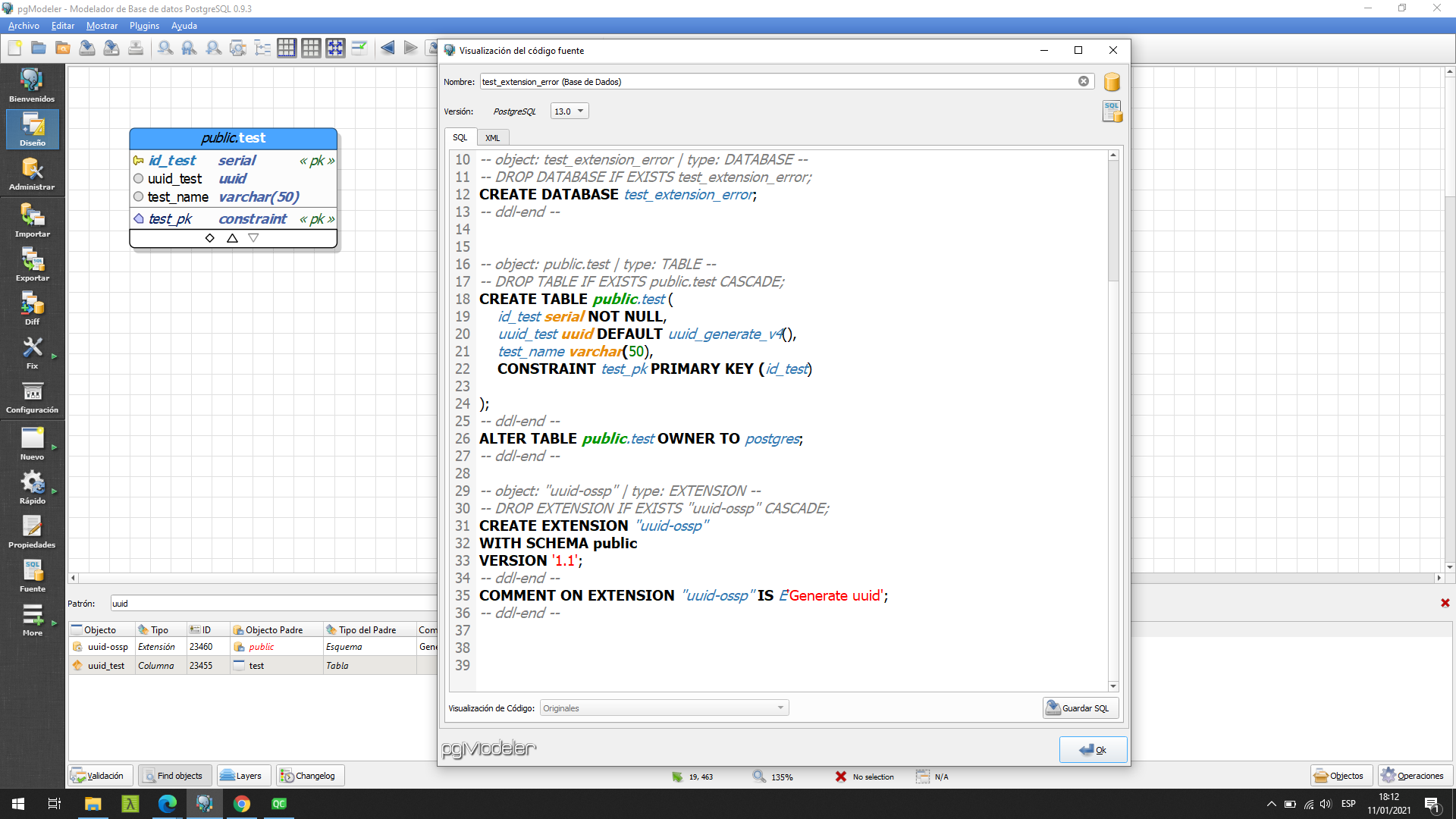 Error using extensions · Issue #1506 · pgmodeler/pgmodeler · GitHub
