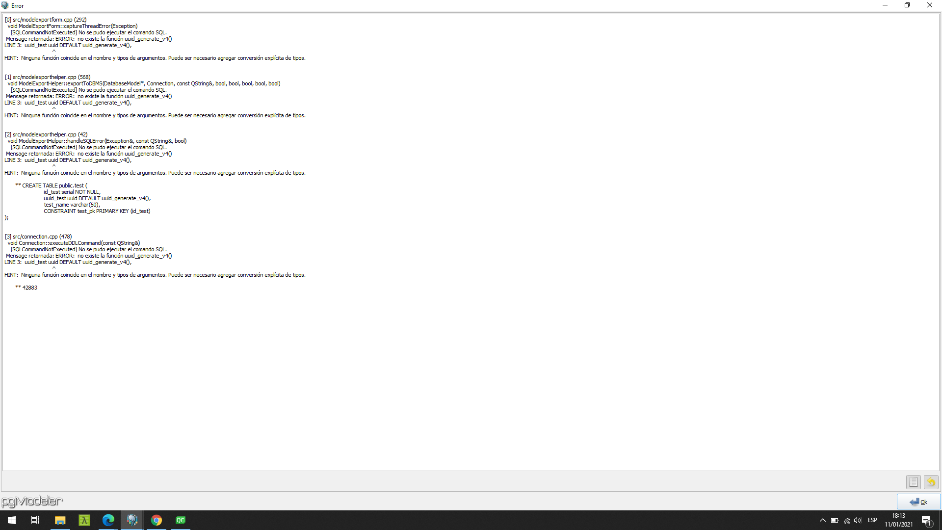 Error using extensions · Issue #1506 · pgmodeler/pgmodeler · GitHub