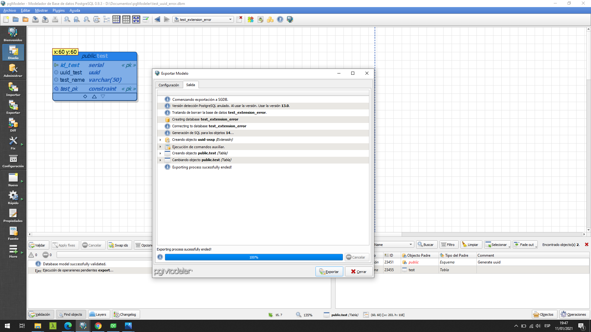 Error using extensions · Issue #1506 · pgmodeler/pgmodeler · GitHub