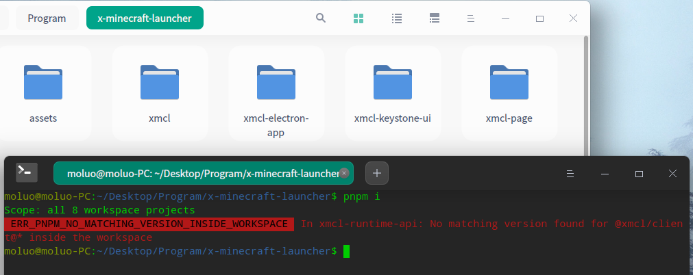 error when just i clone it and execute 'pnpm i' · Issue #233 · Voxelum/x-minecraft-launcher · GitHub