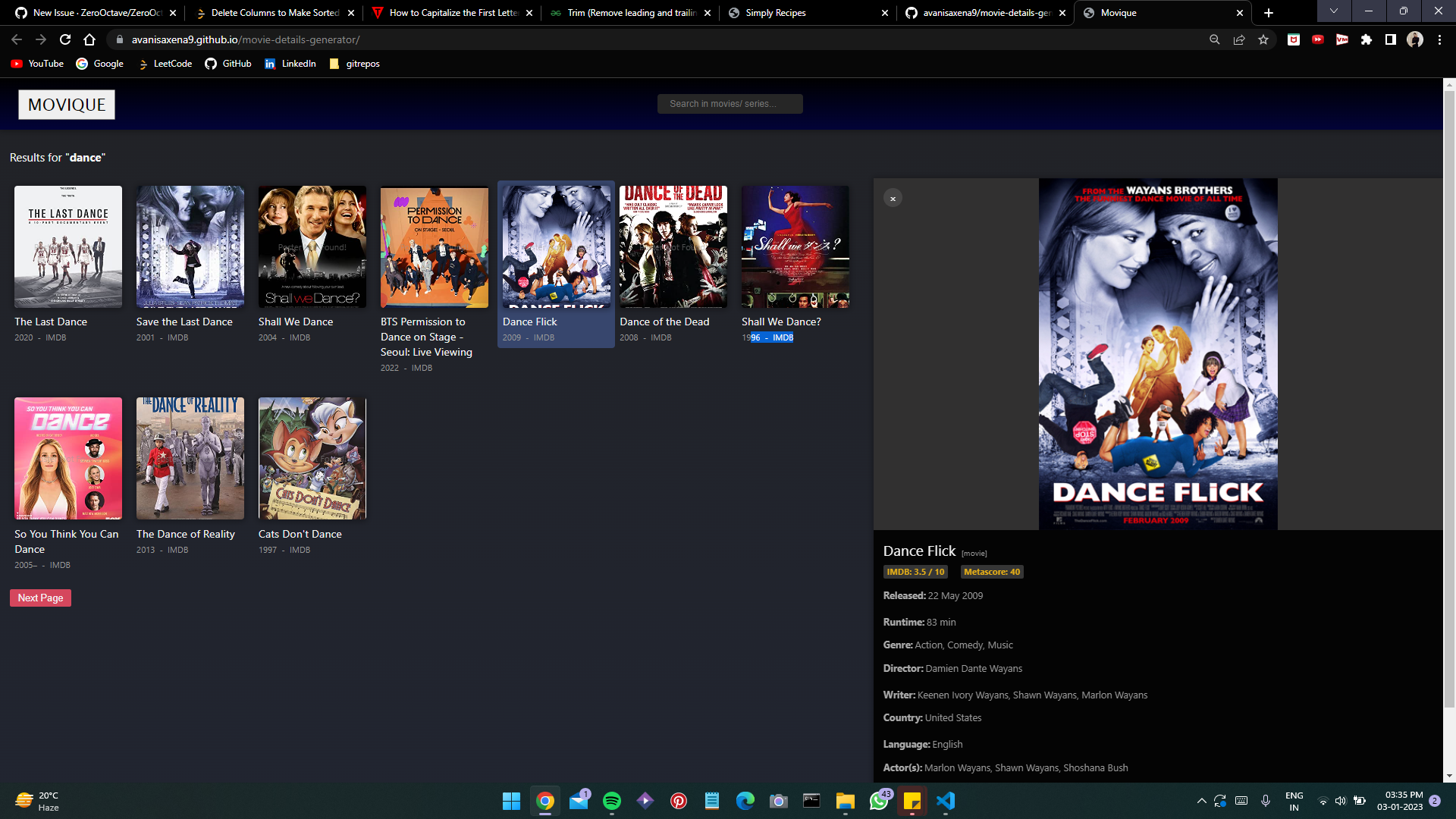 add a project - movie-details-generator · Issue #1030 · ZeroOctave/ZeroOctave-Javascript ...