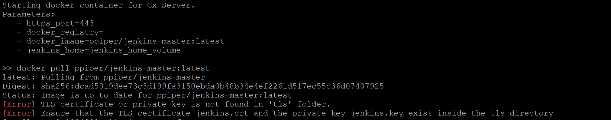 Tls Certificate Or Private Key Not Found In Tls Folder · Issue 3366 · Sap Jenkins Library