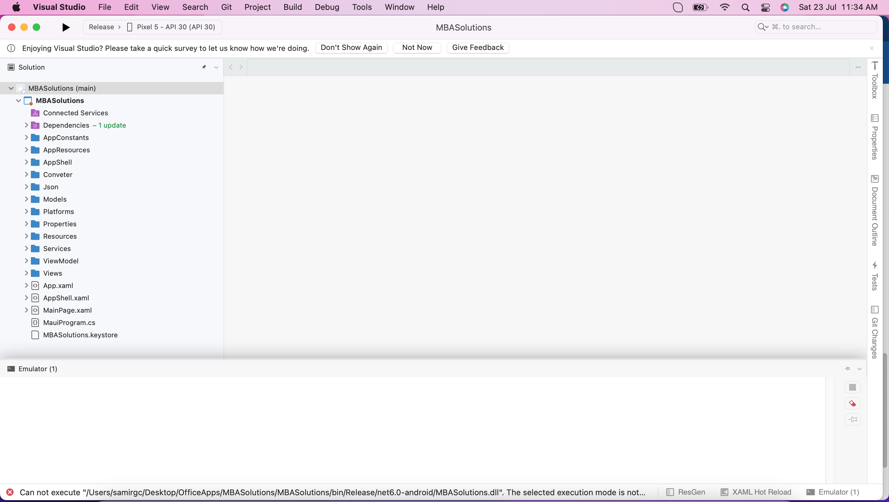 Error Selected Execution Mode Not Supported In Maui · Issue 8894 · Dotnet Maui · Github