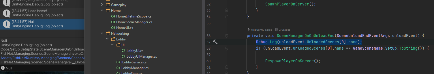 SceneUnloadEndEventArgs doesn't contain unloaded scenes names · Issue #270 · FirstGearGames ...