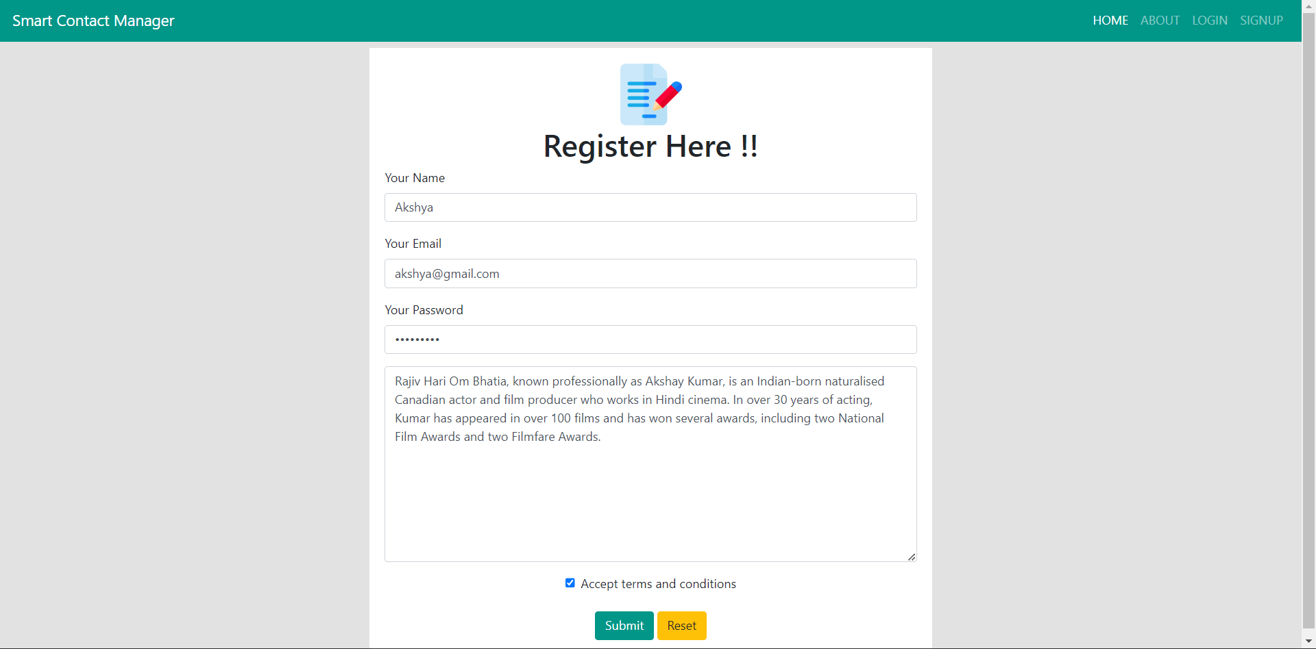 Github Markandameher Smart Contact Manager