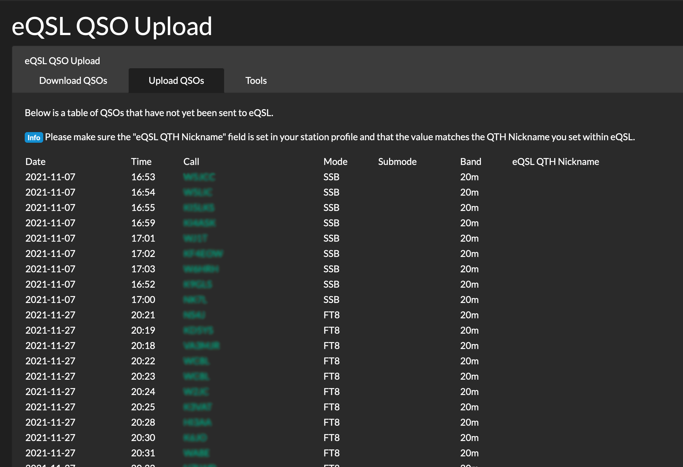 Change in how long Cloudlog takes to upload new QSOs to eQSL · Issue #1635 · magicbug/Cloudlog ...