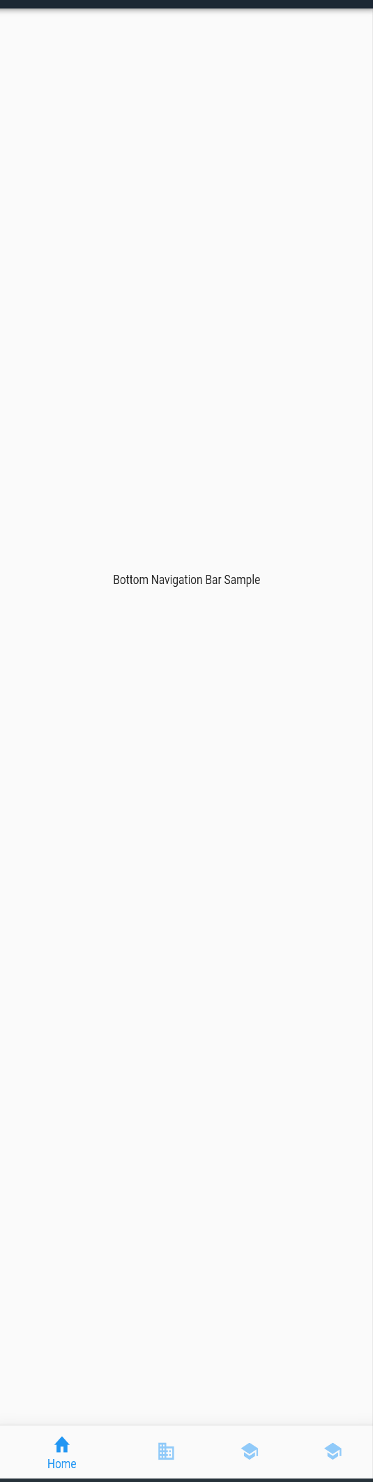 The Bottom Navigation Bar doesn't show correctly when I add an option ...